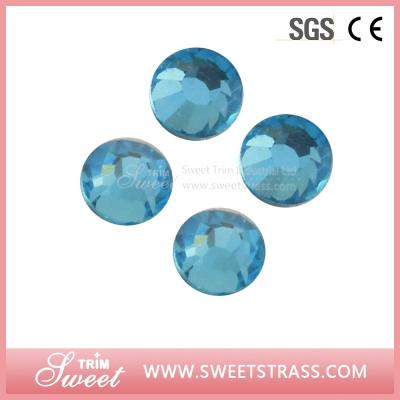 China DMC Aquamarine Iron-On Strass Loose Rhinestones World ChampionShip Dress Dancing Wear Accessories Clothing Trims Hotfix for sale