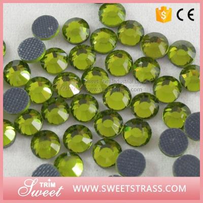 China DMC Olivine Iron-On Strass Loose Rhinestones World ChampionShip Dress Dancing Wear Accessories Clothing Trims Hotfix for sale
