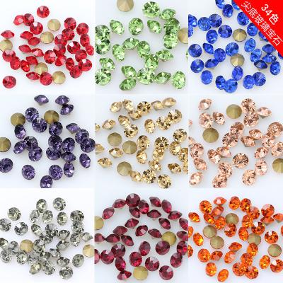 China SS4-SS20 Point Back Chatons Round Non Hot Fix All Colors Camera Car Cosmetic House Decoration Accessories Garment Trims for sale