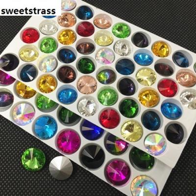 China SS22-SS45 5mm-10mm Point Back Big Round Non HotFix Glue on Rhinestones Glass Strass Crystal Facets Fine Cut Bright Stone for sale