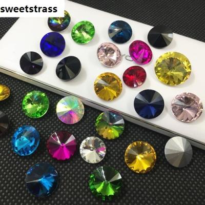 China 5mm-10mm Point Back Large Round Glue on Bead Diamond Crystal Studs Accessories Trims Vehicle Digital Leotard Ornaments for sale