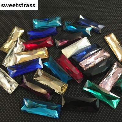 China Rectangle Colored Stick Trimming Accessories for Garment Leotard Glue on Hand Craft DIY Decoration Scratch Magzines for sale