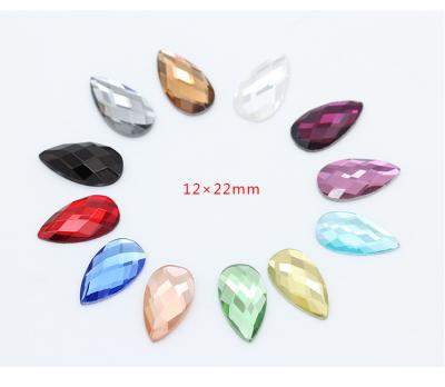 China Plane Back Water Drop K9 Glass Glue On Shaped Rhinestones Crystal Diamond Handiwork Textile Fabric Accessories Trimmings for sale