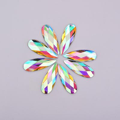 China Flat Back Drop Shaped Sizy Rhinestones K9 Crystal Glass Bikini Furniture Embellishment Handmade Craft Fittings Trimmings for sale