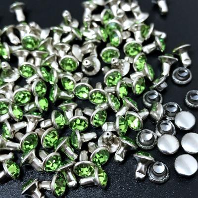 China Silver Framed Rivets Rhinestone Settings 5-11mm Glass Studs DIY Dog Collar Decorations Wallets Belt Accessories Trimming for sale