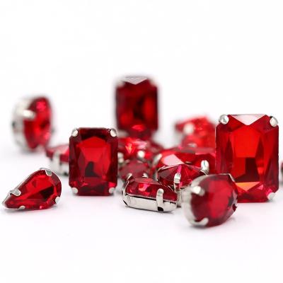 China Siam Claw Sew On Rhinestones Mixed Shaping Glass Strass DIY Jewelry Crystal Buckle Droplet Hair Clip Accessories Trims for sale
