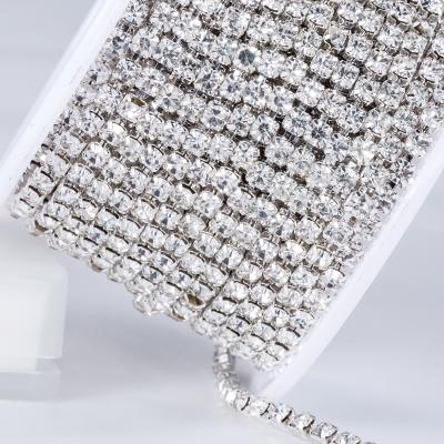 China Stone Cup Chain Crystal Bling Chain Trimming for Shoes Dress Spark DIY Handiwork Rhinestones Costumes Accessories for sale
