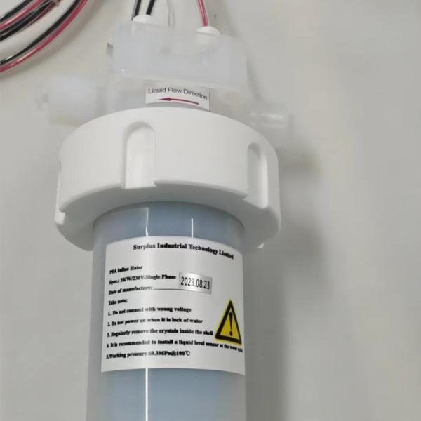 Quality 230V 1P 3KW PFA In Line Chemical Heaters For Semiconductor Manufacturing for sale