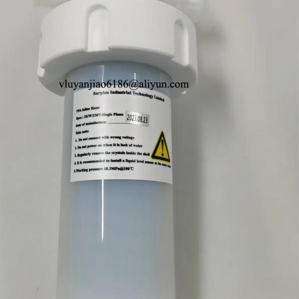 Quality 200 - 400VAC Electric PFA Inline Chemical Heater For Heating Hydrofluoric Acid HF for sale