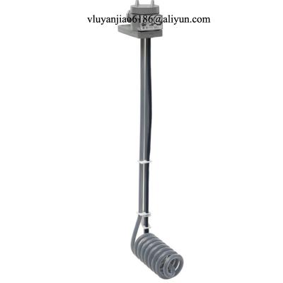 China HXL Series Spiral L Shaped PTFE Immersion Heaters Aqueous Acid Tank Heaters for sale