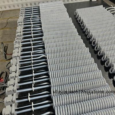 China 220V 4kw Vertical Spiral Shaped Over-The-Side PTFE Immersion Heaters For Plating Line for sale