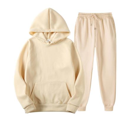 China Custom unisex blank hoodie top pants Jogging Suits accept logo customization fast shipment for sale
