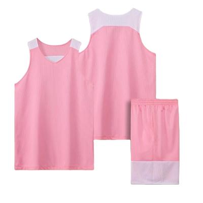 China High quality Polyester  Uniforms Quick-drying Youth blank set logo adding customize Basketball Uniforms basketball jersey for sale