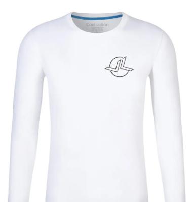 China Combed cotton long-sleeved crewneck advertising shirt custom T-shirt team suit activity blank suit print pattern logo for sale