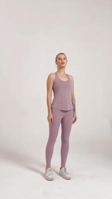 China Women False Two Piece Yoga Clothes Fitness Backless Gym Jogging Vest Top dancing dress  Dancewear Leotards For Women for sale