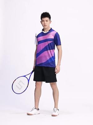 China Tennis suit Men and women suit quick dry round collar short sleeve competition training team suit custom sportswear for sale
