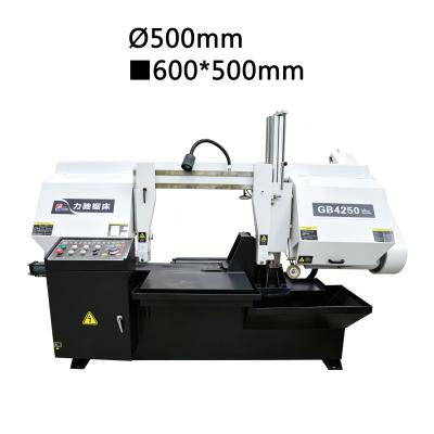China GB4250 Twin Column Horizontal Metal Cutting Band Saw Machine For Steel Processing Works for sale