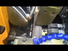JSSCD-100NC/X CNC High Speed Circular Saw Machine(Angled-Push) cutting demo