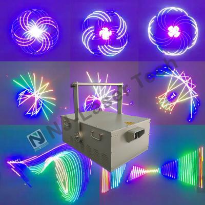 China Customizable 10W Full Color 3D Animation Laser Show Projector Energy Saving for sale
