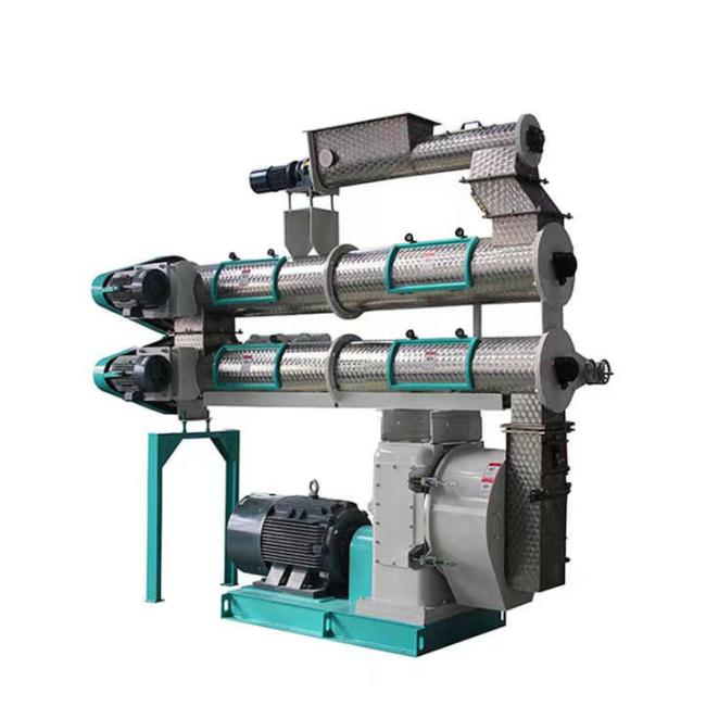 Automatic PLC Control 500-1500 KG/H Forage Grass Feed Pellet Machine For Pellet Making