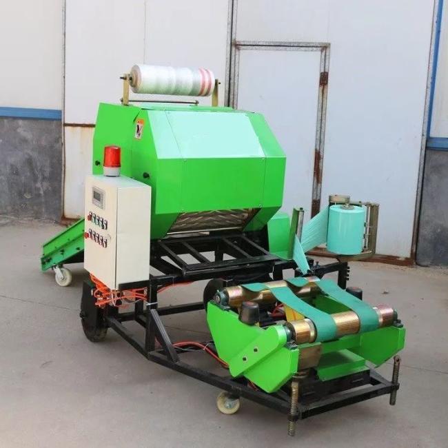 Stretch film hay wheat straw silage bundle bale wrapping machine grass baler machine with factory price