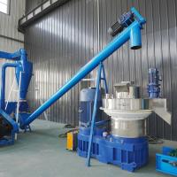 China 7.5kw Flat Die Wood Pellets Machine For Press Making Processing Extruding Pelletizing for sale