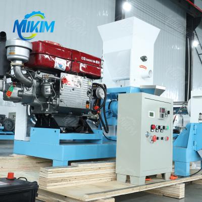 China MIKIM 500 kg/h Diesel single screw floating fish food pellet maker machine Aquatic Feed Extruder Floating Pet Food Puffing Machine for sale