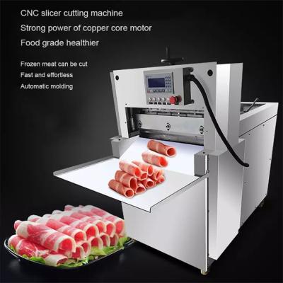 China CE 50kg/ H Meat Processing Machine Automatic Frozen Slicer Cutting CNC Panel for sale