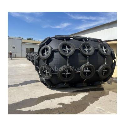 중국 Jrb 요코하마형 타이어 체인 네트워크 보트 펜더와 함께 공기 방어 판매용