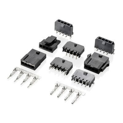 China 3.00mm Pitch Molex Micro-Fit 3.0 Compatible Connectors, Single Row, SMT & Through Hole, Male & Female for sale