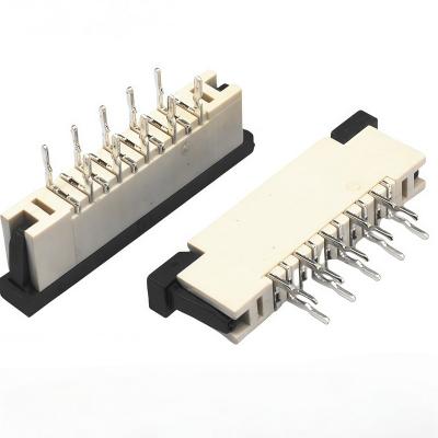 China 1.0mm Pitch Vertical Through Hole Latch Type FPC Connector for sale