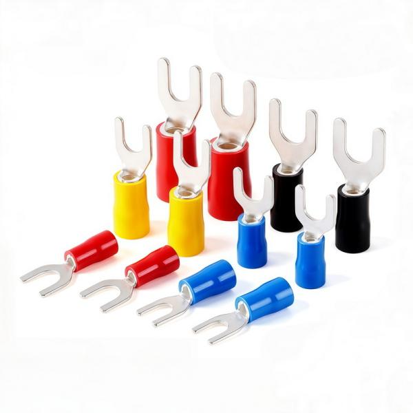 Quality Universal Insulated Fork Terminal M3 M4 M5 M6 M8 M10| 3.2mm 4.3mm 5.3mm 6.4mm Inner Diameter Crimp Terminal for sale