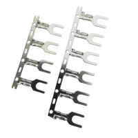 Quality 4.2mm Y Type Fork Terminal, Vertical Strip, Brass Raw Non-insulated Spade for sale
