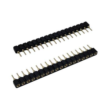 China Pitch 2.54mm Vertical Through Hole Machined Round Female Header Connector for sale