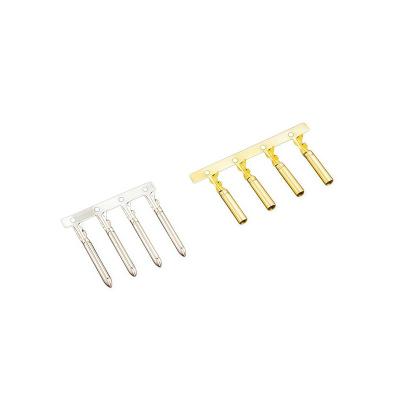 China 1.0mm Double Anchor Copper Terminal Male And Female Kit | Brass Nickel Plated Male & Unplated Brass Female for sale
