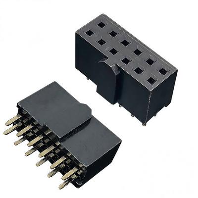 China 2.0mm Double Row Straight Pin Header | 4.3mm Height with Full Positioning Boss for sale