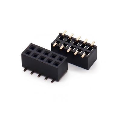 China 2.54×2.0mm Dual Row SMT Female Header without Polarizing Post for sale
