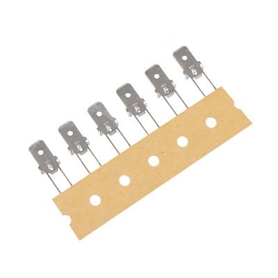 China 250 Series (6.3×0.8mm) Male Tab Terminal, Paper Tape Strip Type for AI Insertion for sale