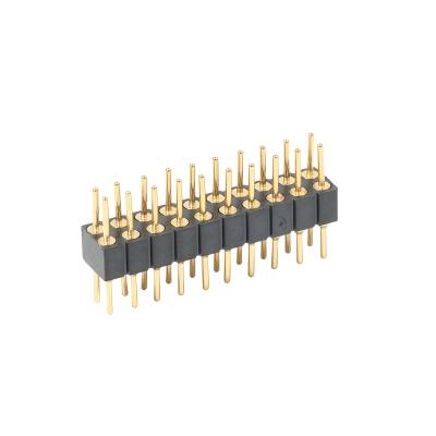 China 2.0mm Pitch Round Hole Dual Boss Pin Header, Φ0.5 & Φ0.6 OD for sale