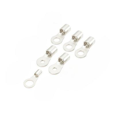 China Heavy-Duty Cold-Pressed Ring Terminal, Uninsulated Copper Lug, Single Piece, High Current Ground Terminal for sale