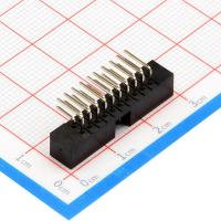 China 1.27mm Double Row Right Angle Box Header Connector for PCB Circuit Control Board for sale