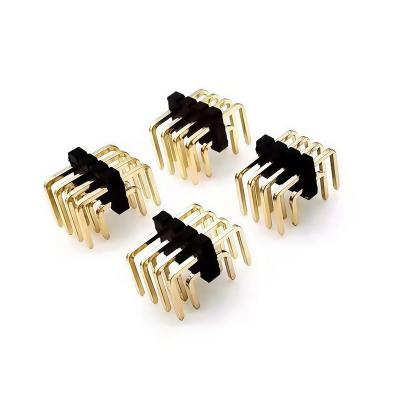 China Double Row M-Type Through Hole Pin Header | 2.54mm Pitch for sale