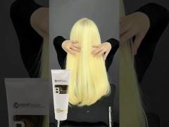 PIAOCHUN Tinta per capelli Crema per sbiancare i capelli professionale con estratti vegetali di proteine di seta per capelli naturali lucidi