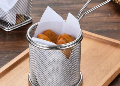 China Aangepaste 316 Roestvrij staaldraad Mesh Baskets/Vierkante Gebraden gerechtmand Te koop