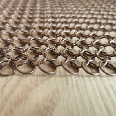 Cina Personalizzazione decorativa di Mesh Chain Link Fence Screen del cavo del metallo 1.5mm dell'oro in vendita