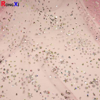 China RXF1699 Brand New Glitter Tulle Fabric With High Quality for sale
