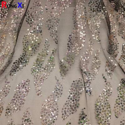 China RXF1702 Multifunctional Glitter Organza Fabric Roll For Wholesales for sale