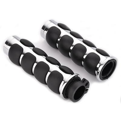 China Replace/Repair Custom Chrome Zinc Alloy Hand Grips for Harley Davidson Motorcycle for sale