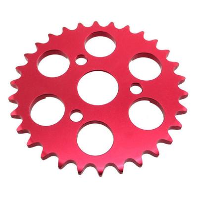 China Custom Red CNC Aluminum Rear Sprocket 420 for Honda Z50A Z50 Z50R Z50J Monkey Bike for sale