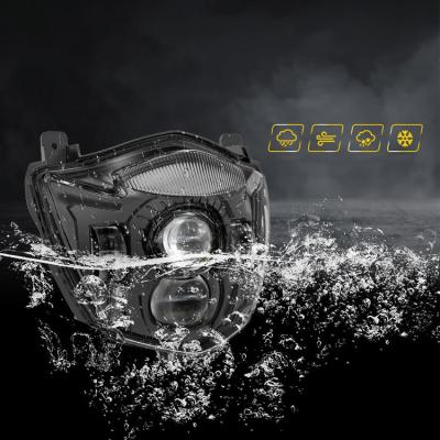 China Black LED Motorcycle Headlight for Yamaha XT660R XT660X Custom Modified Design Upgrade for sale